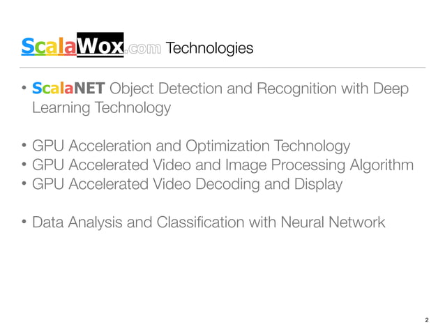 Scalawox deeplearning | PPT