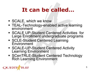 Student Centered Active Learning Environment | PPT