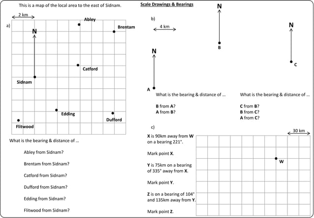 Scale-Drawings-Bearings-Demonstration.pptx | Desktop Publishing ...