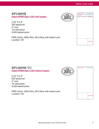 REPACORP: Scale Labels Catalog | PDF