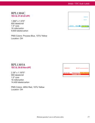 REPACORP: Scale Labels Catalog | PDF