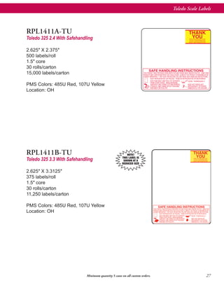 REPACORP: Scale Labels Catalog | PDF