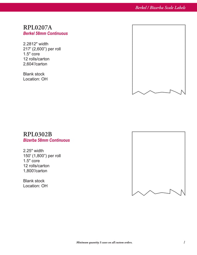 REPACORP: Scale Labels Catalog | PDF