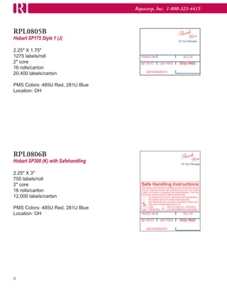 REPACORP: Scale Labels Catalog | PDF
