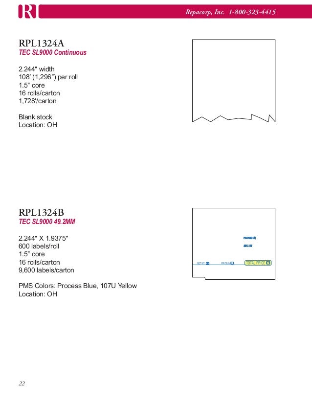 REPACORP: Scale Labels Catalog