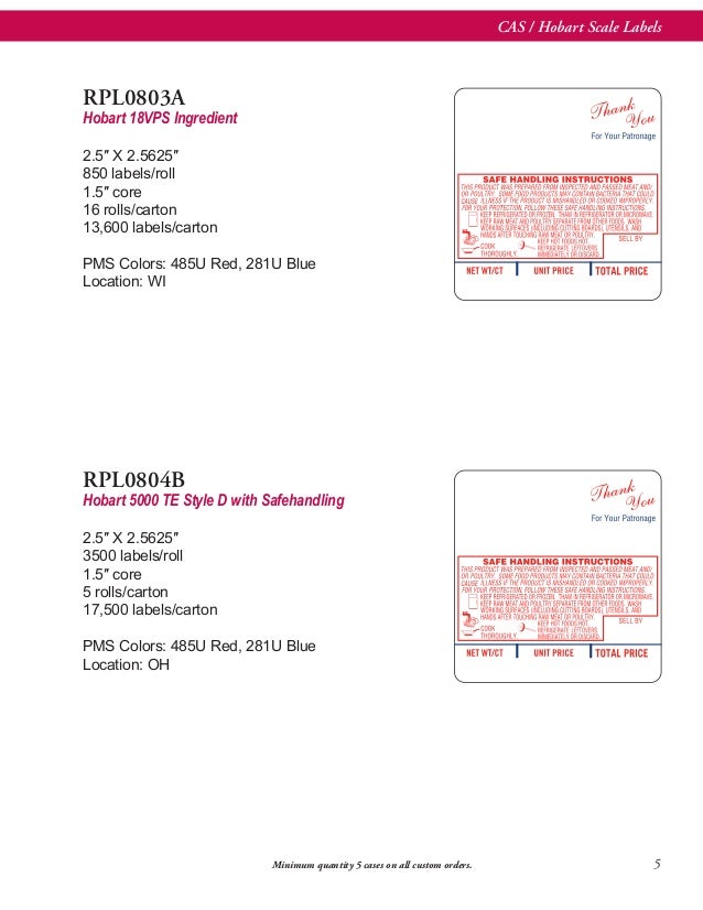 REPACORP: Scale Labels Catalog