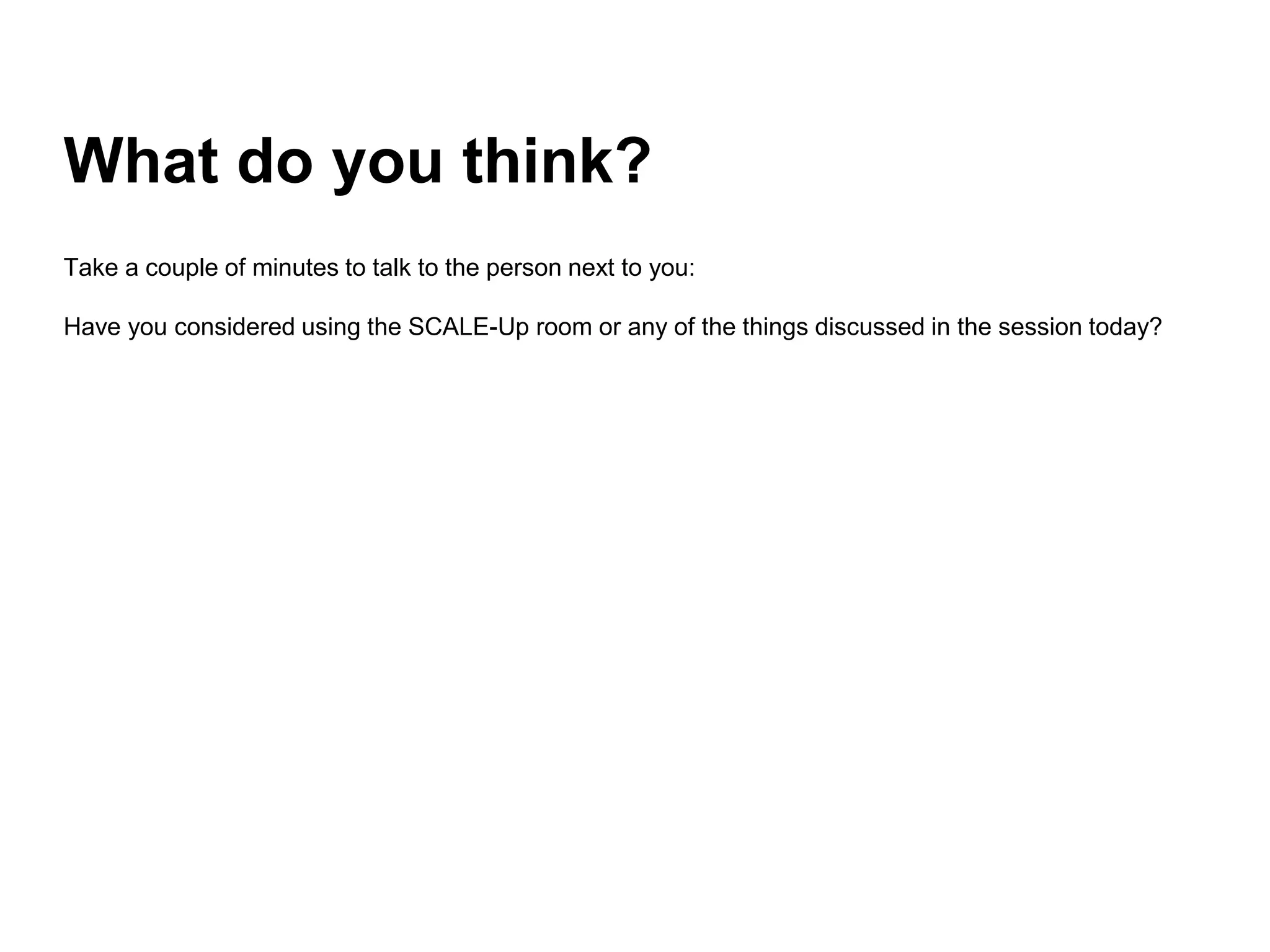 SCALE-UP 'new ways of learning' | PPTX