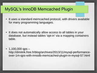 MySQL's NoSQL -- SCaLE 13x Feb. 20, 2015 | PPT