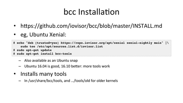 Linux 4.x Tracing: Performance Analysis with bcc/BPF | PDF