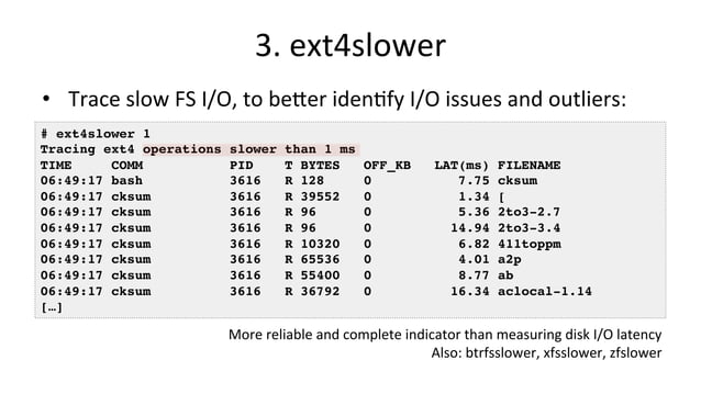 Linux 4.x Tracing: Performance Analysis with bcc/BPF | PDF