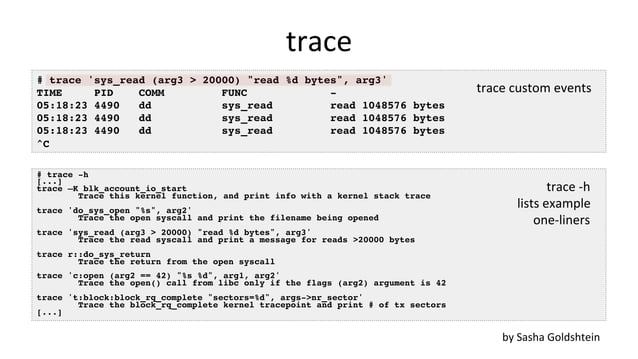 Linux 4.x Tracing: Performance Analysis with bcc/BPF | PDF