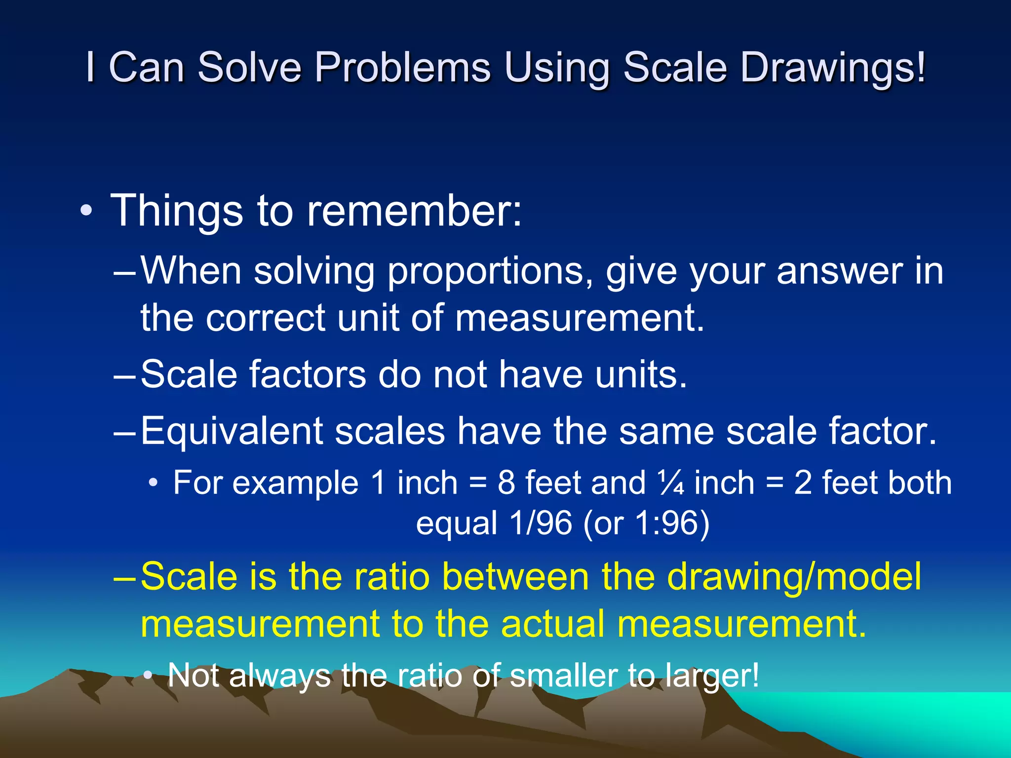 Scale and scale factor | PPTX | 3-D Graphics | Computer Software and ...