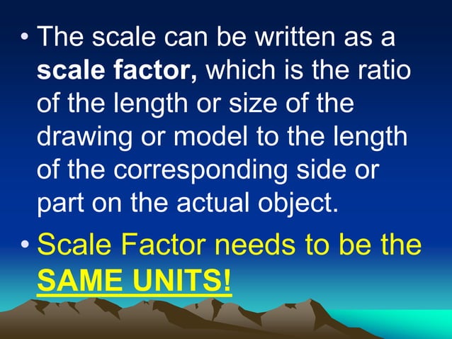 Scale and scale factor | PPTX | 3-D Graphics | Computer Software and ...