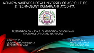 SCALE , CLASSIFICATION OF SCALE AND IMPORTANCE OF SCALING TECHNIQUES.pptx