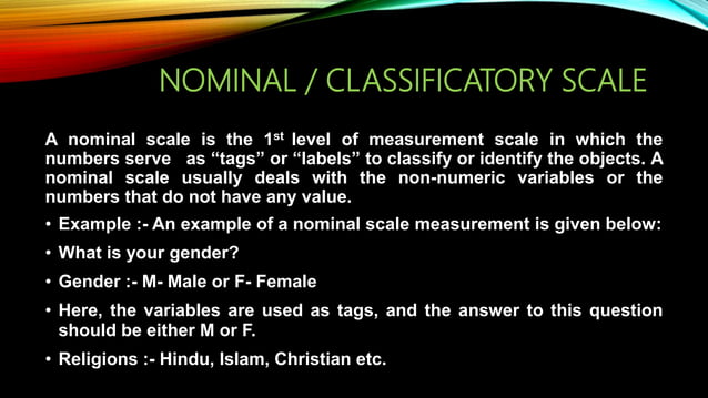 SCALE , CLASSIFICATION OF SCALE AND IMPORTANCE OF SCALING TECHNIQUES ...