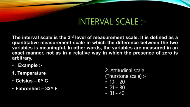 SCALE , CLASSIFICATION OF SCALE AND IMPORTANCE OF SCALING TECHNIQUES ...
