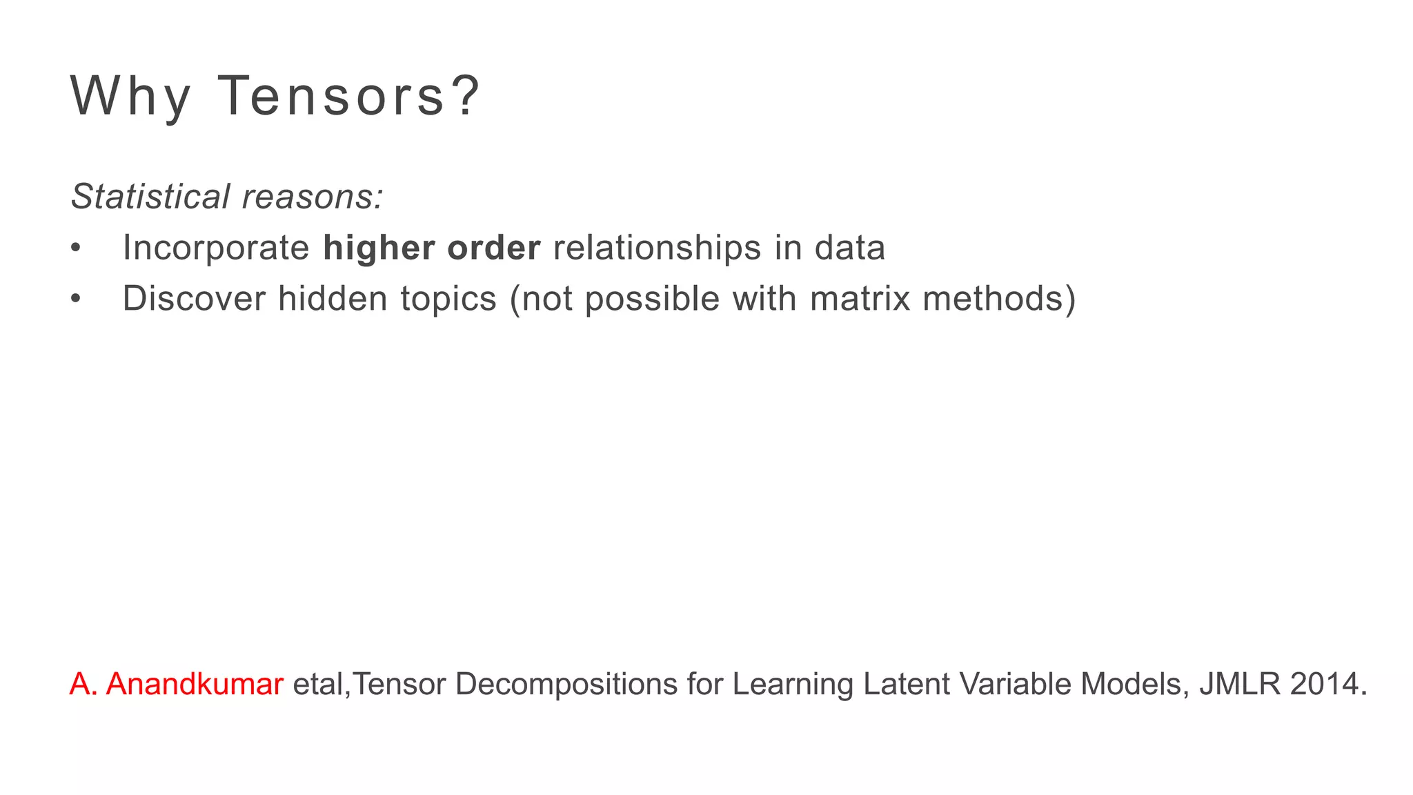 Role of Tensors in Machine Learning | PPTX | Programming Languages | Computing