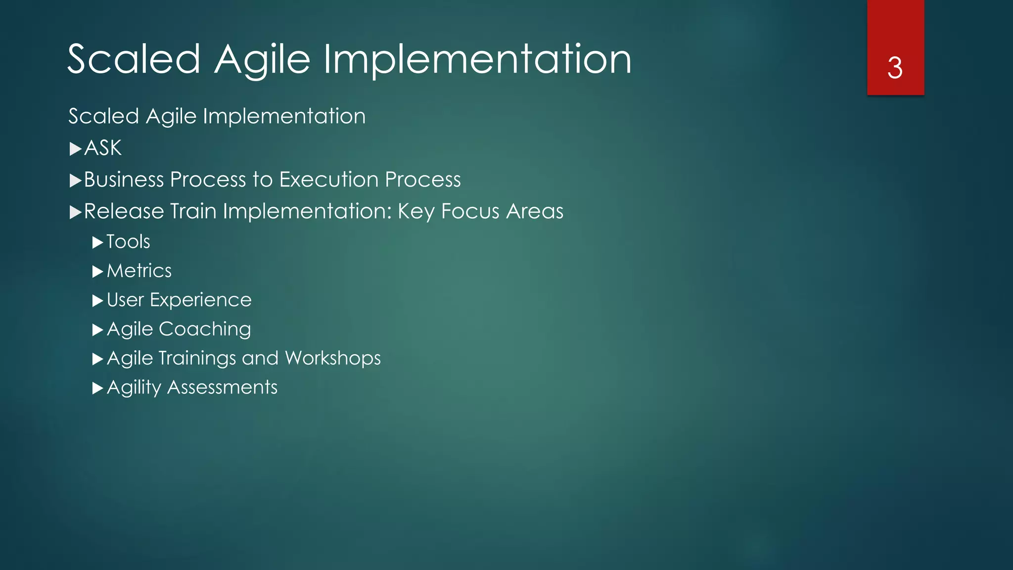 Scaled agile implementation | PDF