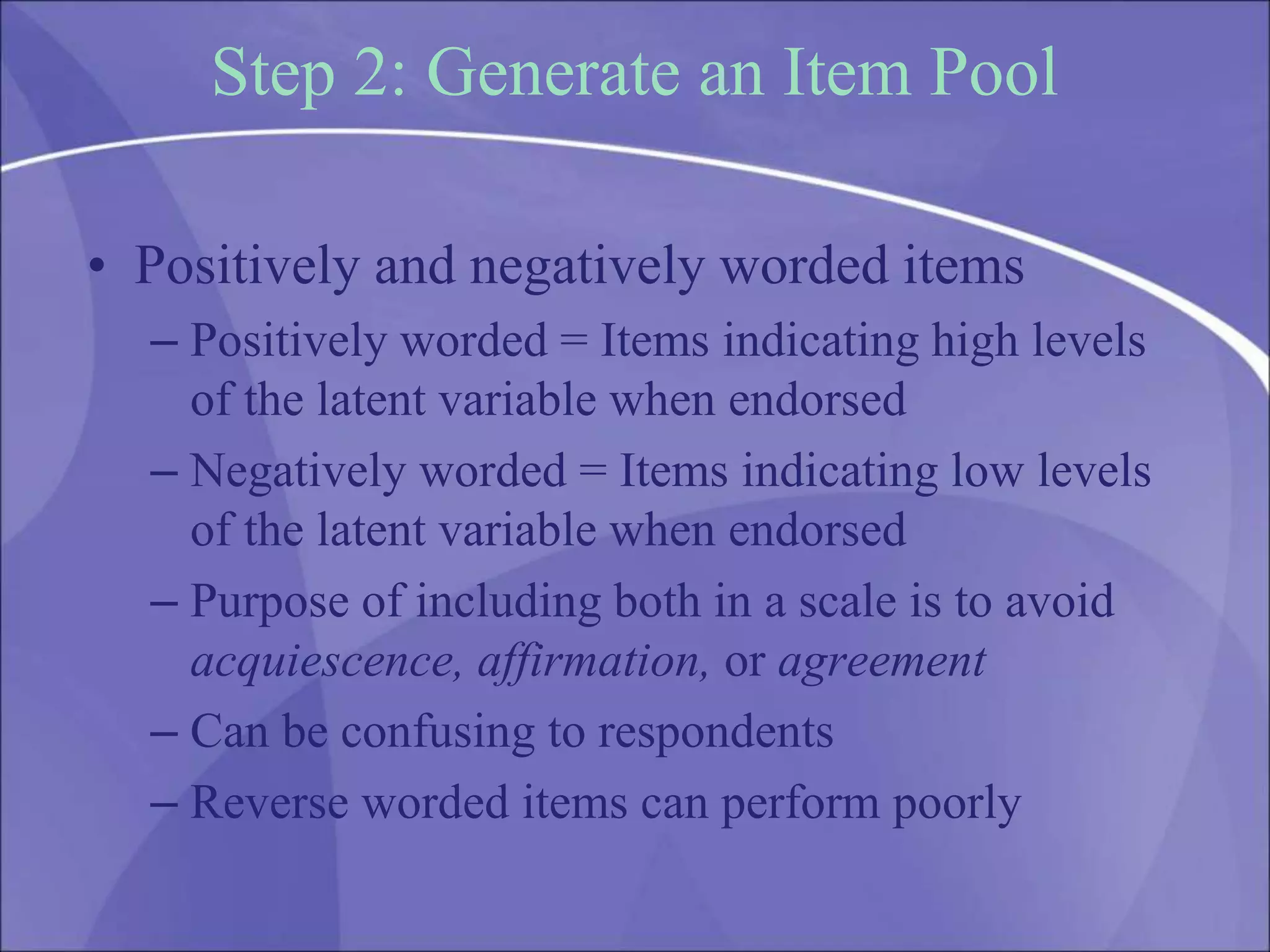 Scale development -- Steps | PPT