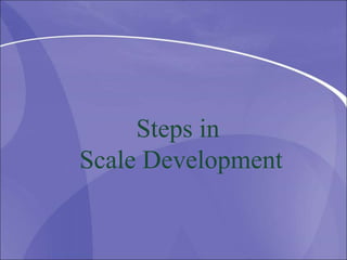 Scale development -- Steps | PPT
