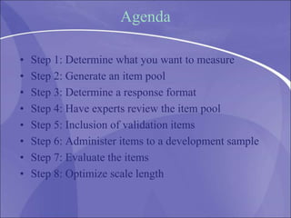 Scale development -- Steps | PPT