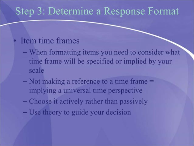 Scale development -- Steps | PPT