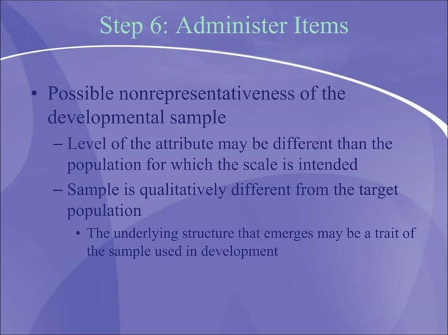 Scale development -- Steps | PPT