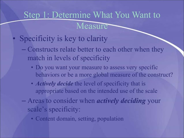 Scale development -- Steps | PPT