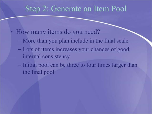Scale development -- Steps | PPT