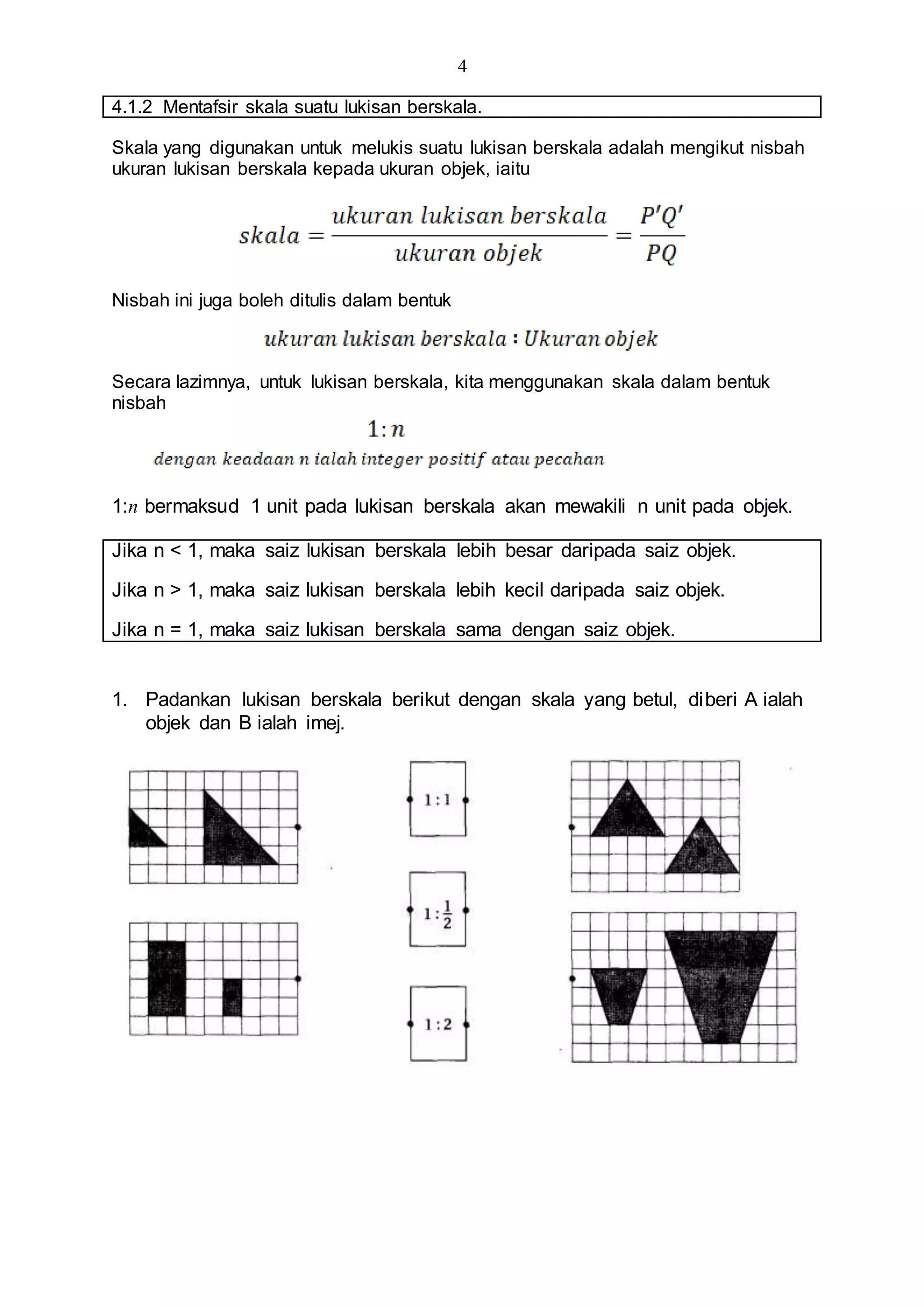 Scale drawing fm 3 maths | DOC