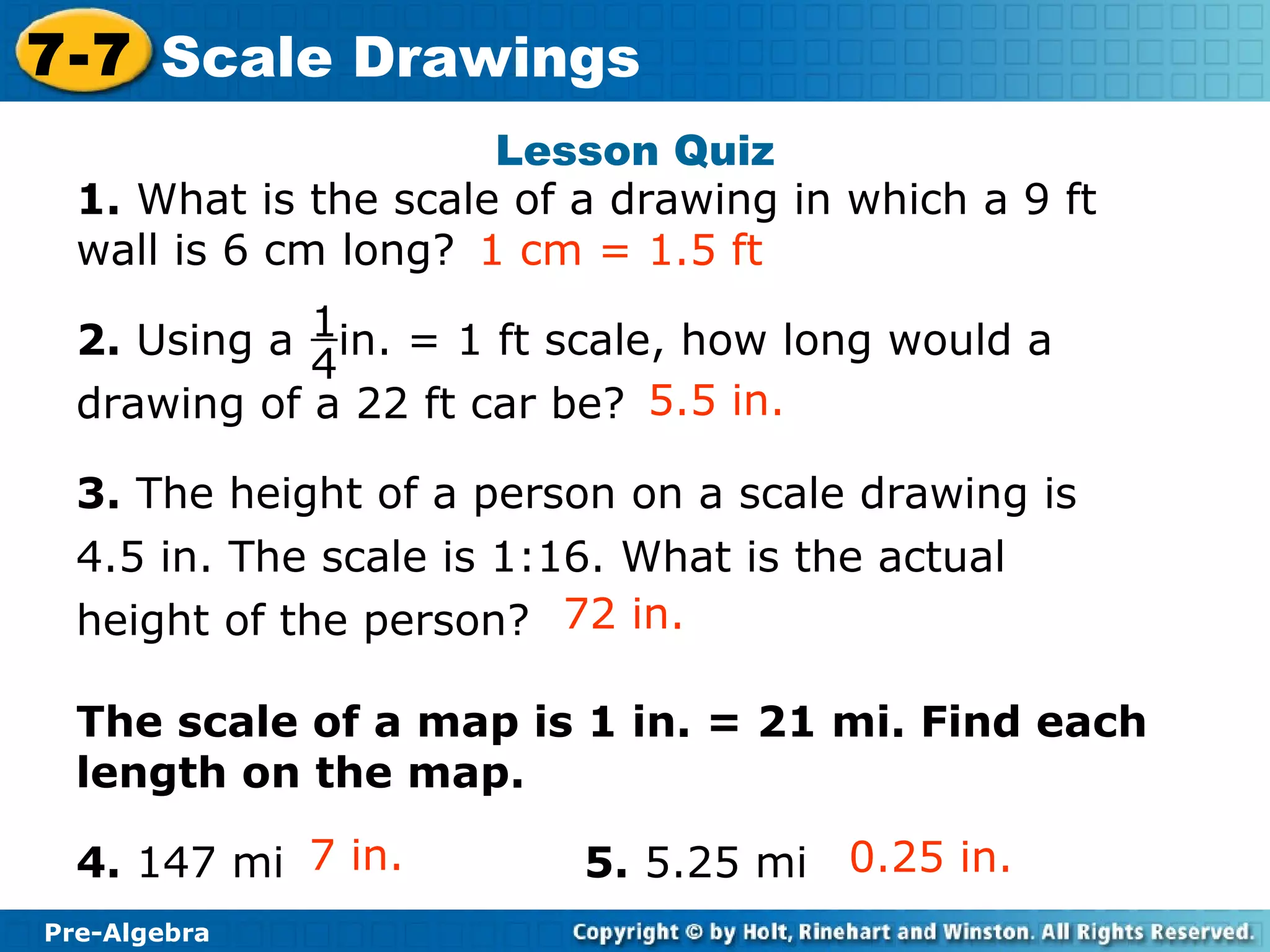 Scale drawing ppt | PPT