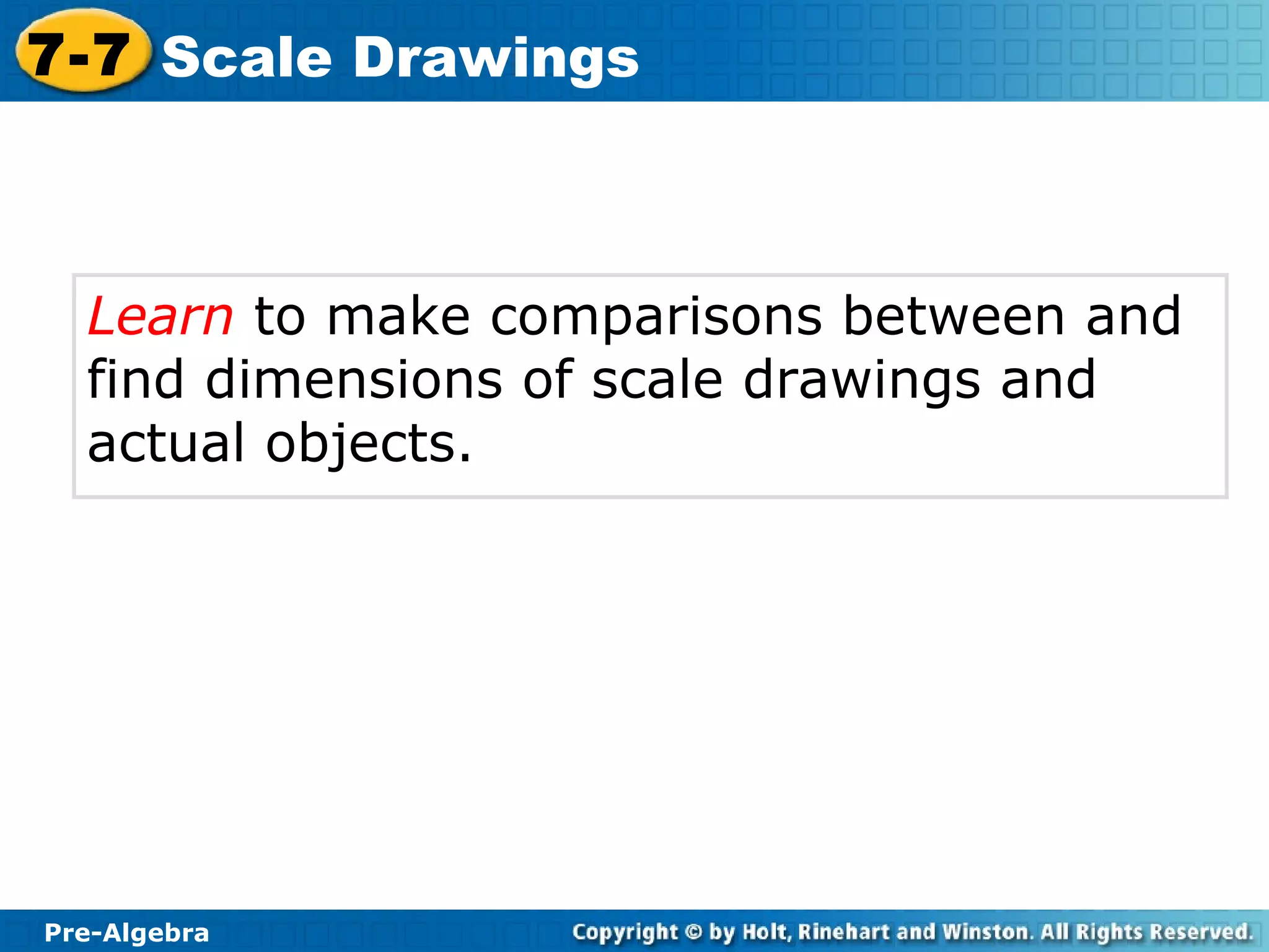 Scale drawing ppt | PPT