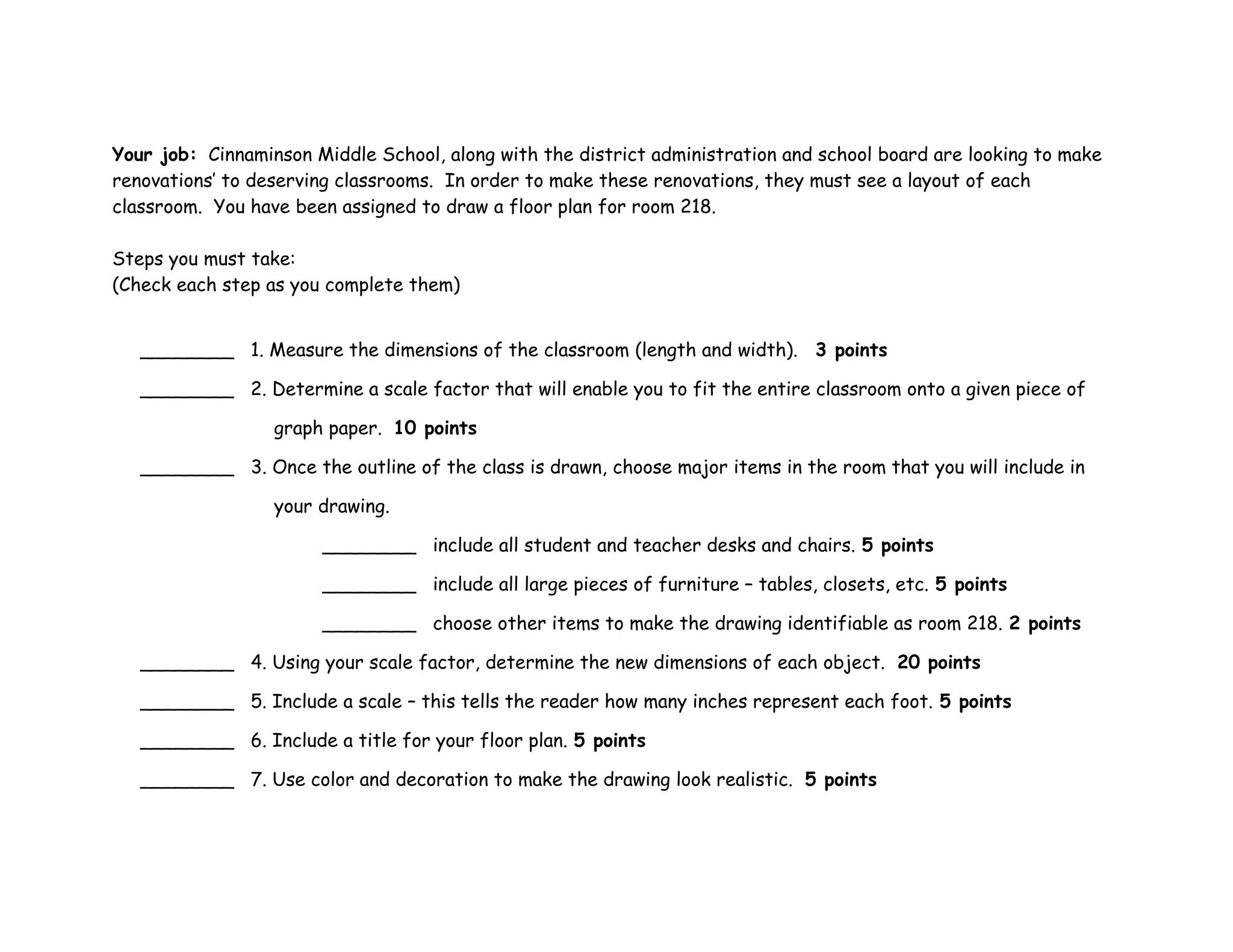 Scale drawing project | DOC