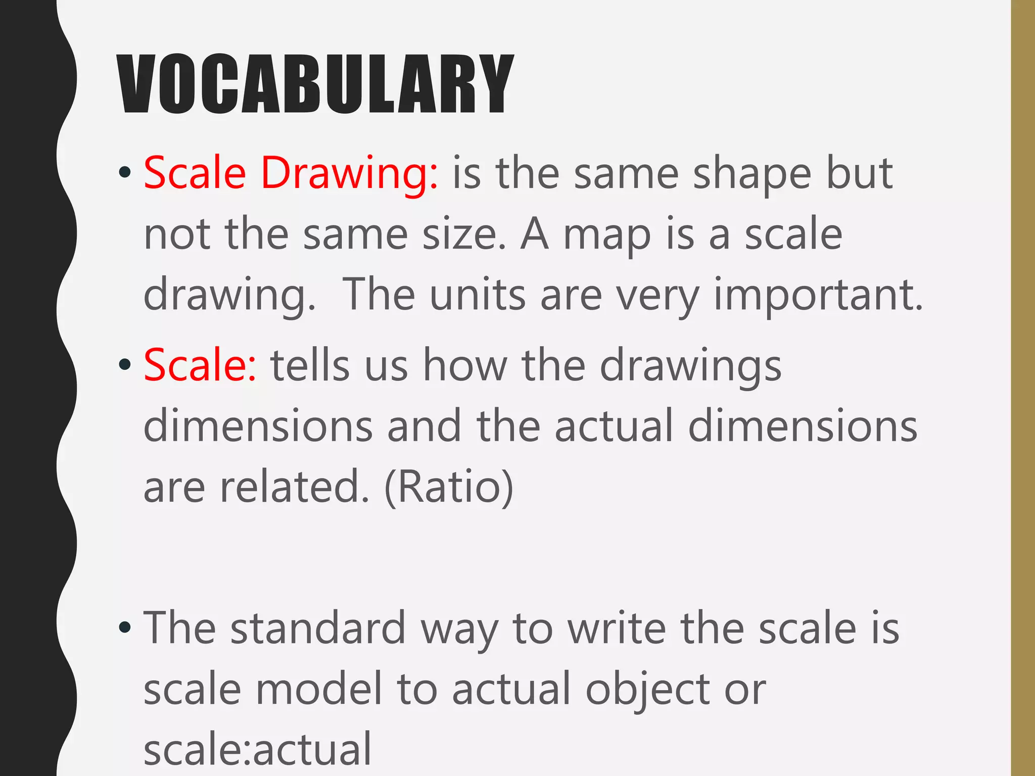 Scale drawings and proportions | PPTX