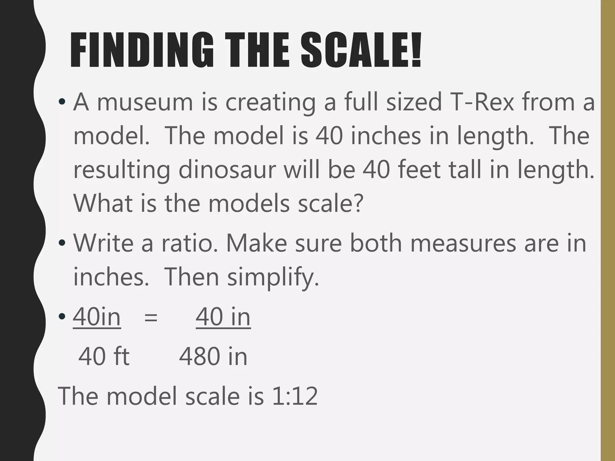 Scale drawings and proportions | PPTX