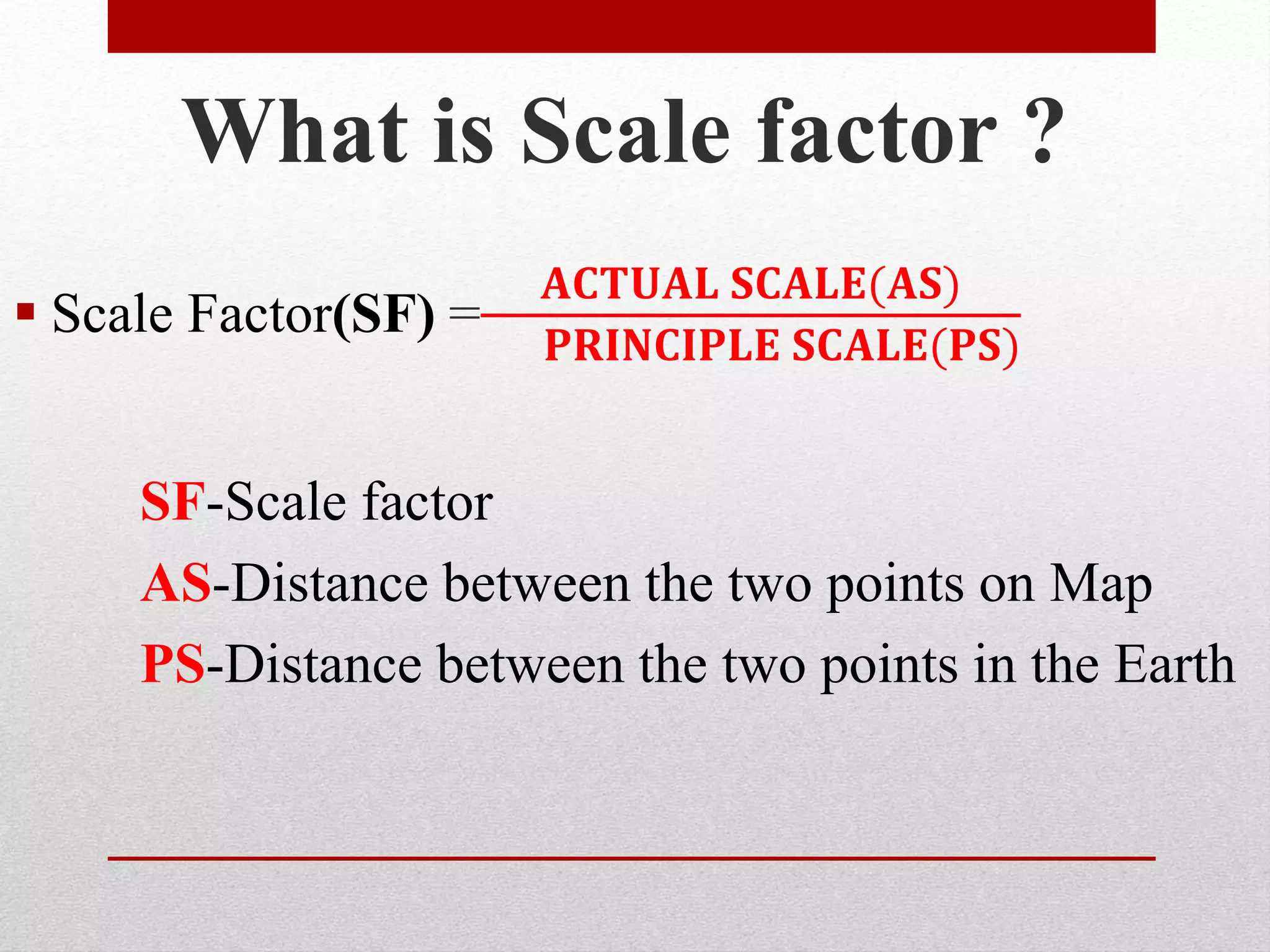 Scale factor gis | PPT