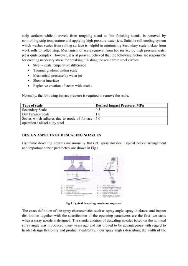Scale formation and its removal in hot rolling process | PDF
