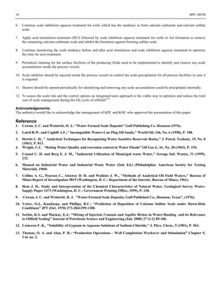 Oil Fields Scale Deposition Prediction Methodology | PDF
