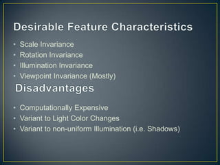 SIFT vs other Feature Descriptor | PPTX | 3-D Graphics | Computer ...