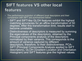 SIFT vs other Feature Descriptor | PPTX | 3-D Graphics | Computer ...