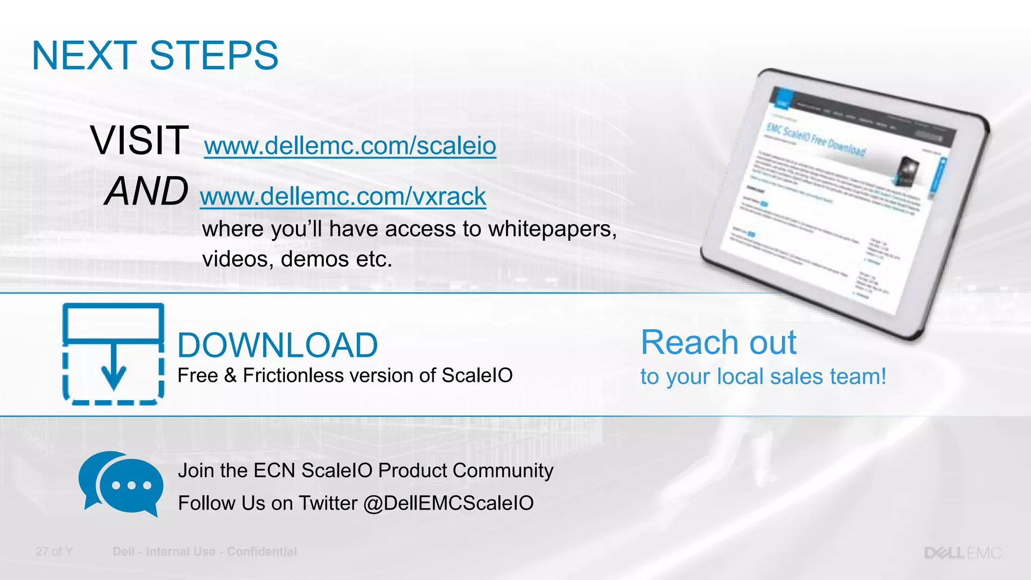 Scale IO Software Defined Block Storage | PPTX