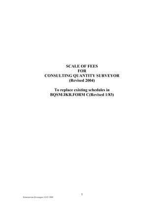 Scale of fees (rev. 2004) | PDF
