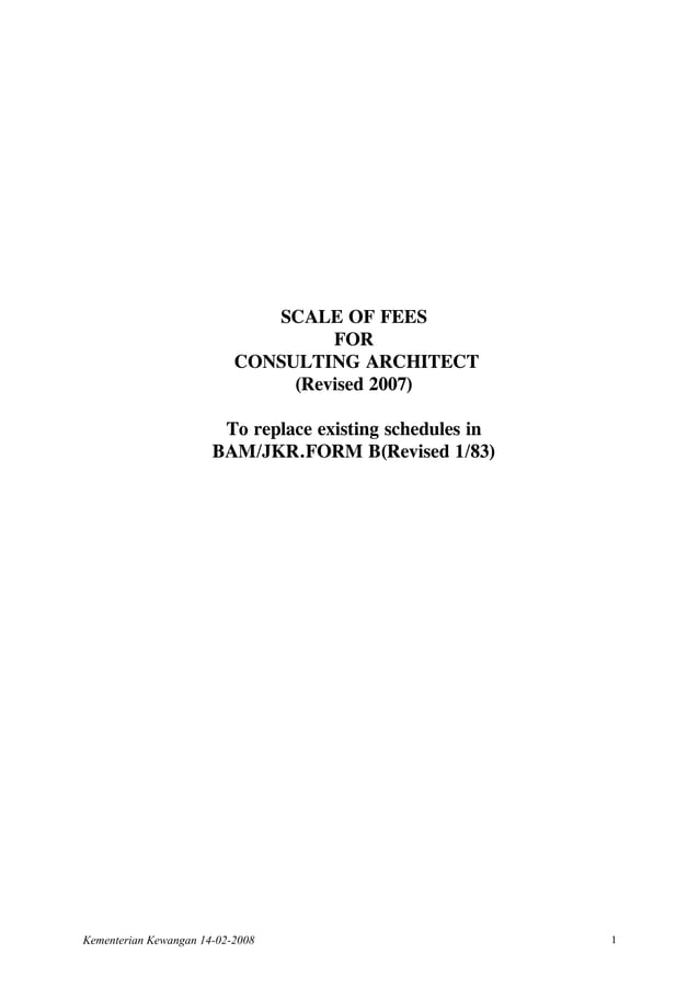 Scale of fees (rev. 2004) | PDF | Civil Engineering Industry | Industries