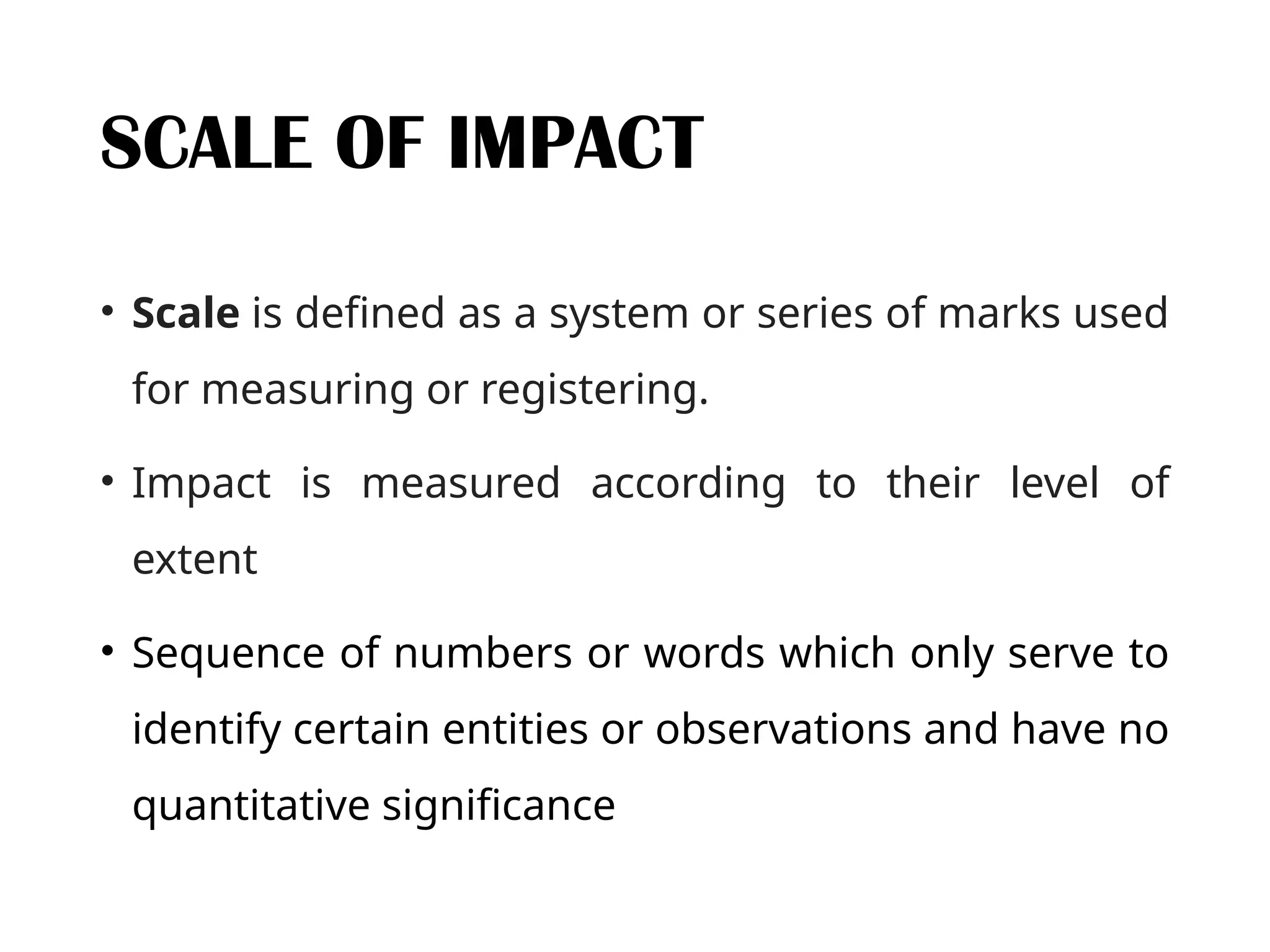 Scale of impacts in Environmental Impact Assessment | PPTX