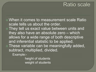 Scale of measurement | PPTX