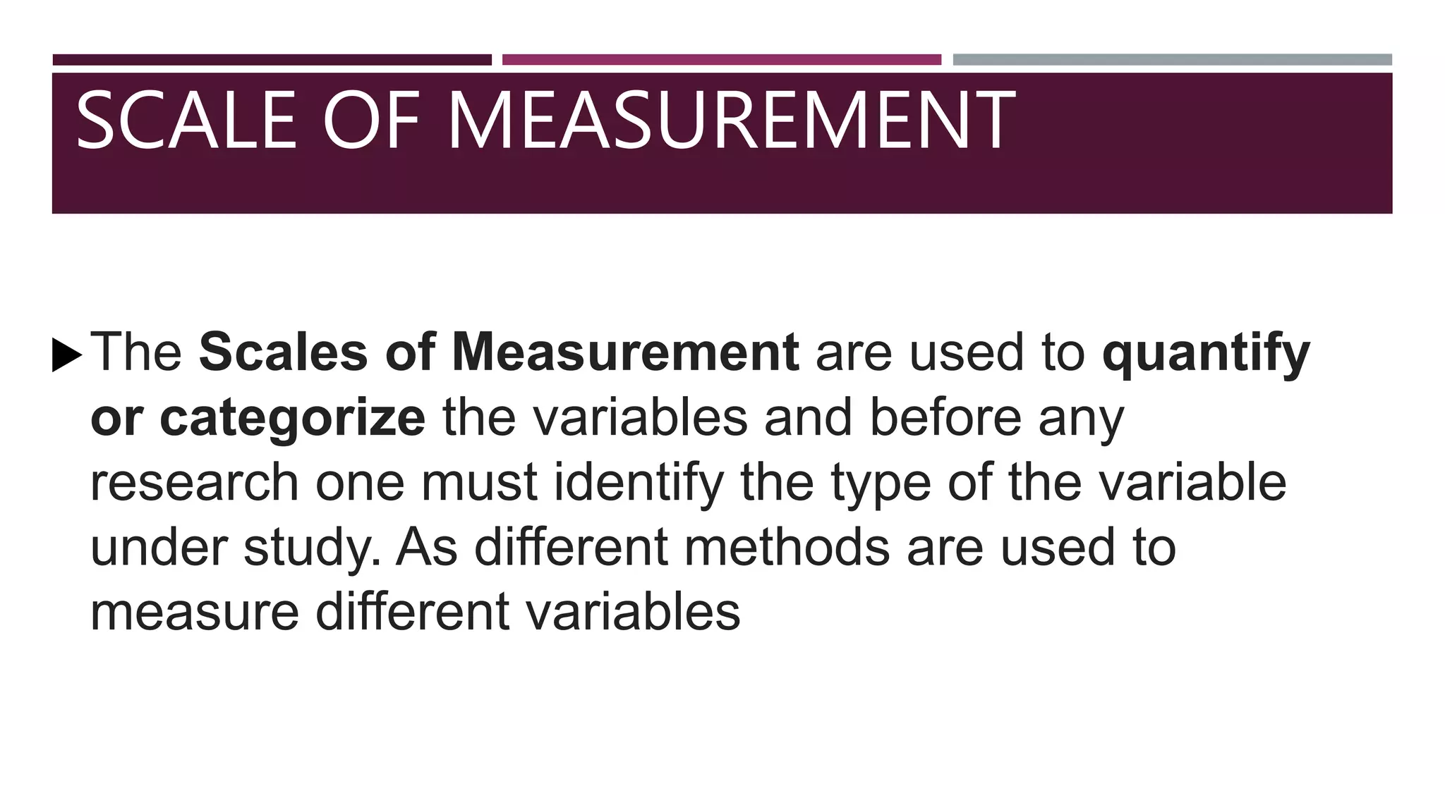 Scale of measurement | PPTX