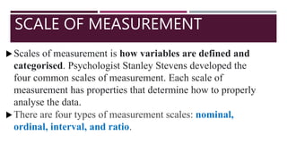 Scale of measurement | PPT