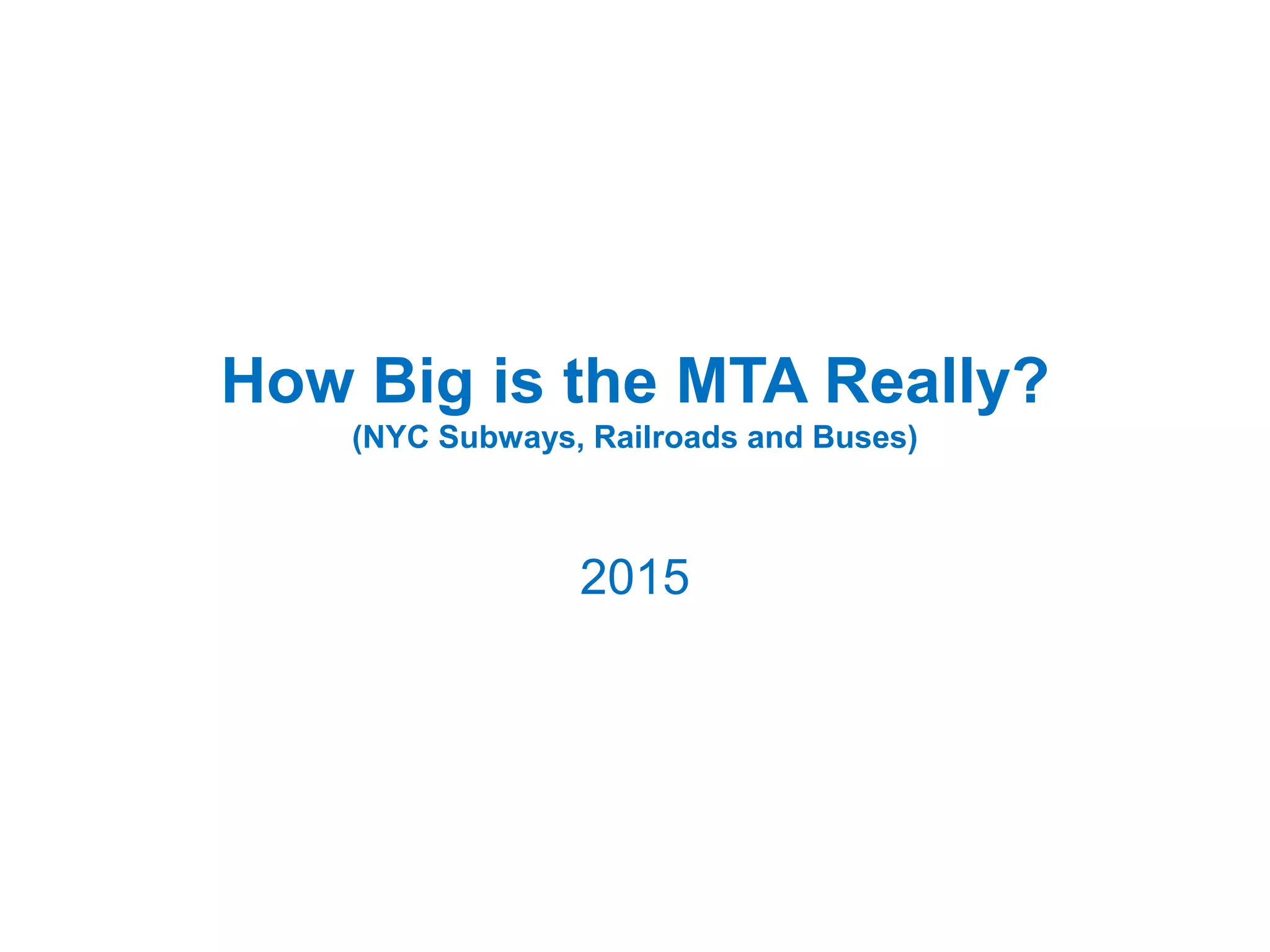 Scale of the MTA: Passenger Count | PPT