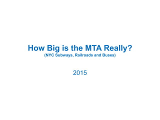 Scale of the MTA: Passenger Count | PPT
