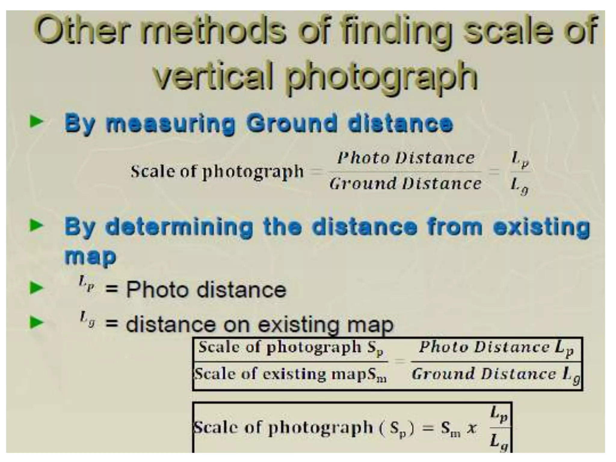 Scale of photograph (Aerial Photogrammetry) | PPTX